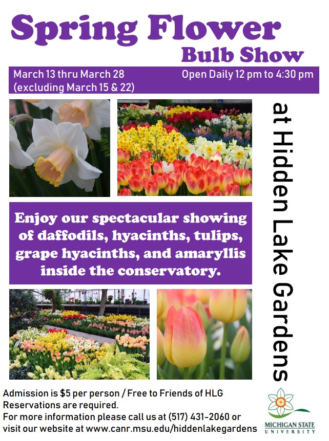 Hidden Lake Gardens Bulb Show | Monroe County Master Gardener Association